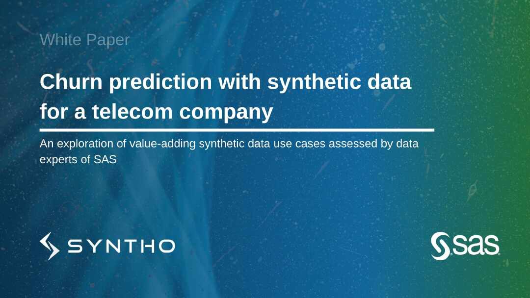 Syntho Self Service Ai Generated Synthetic Data Platform