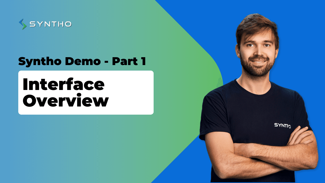 Syntho Demo Part 1: Introduction | Synthetic Data Platform Tour Syntho Demo Part 1: Introduction | Synthetic Data Platform Tour